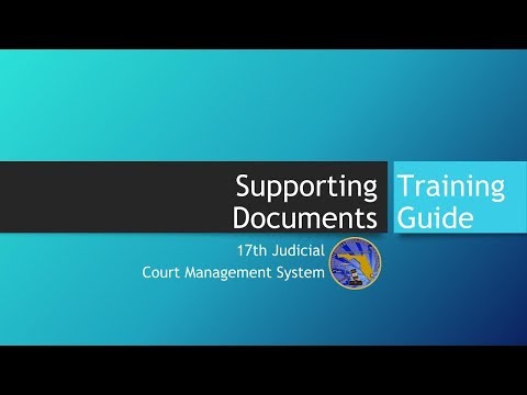 Supporting Documents Training Guide