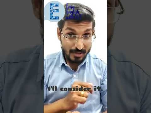 How to use the word " Consider".