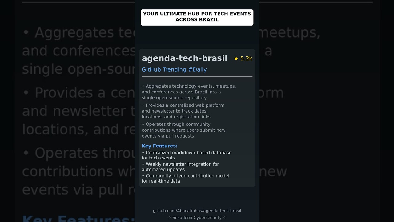 GitHub Trending Repositories: agenda-tech-brasil/agenda-tech-brasil 🇬🇧