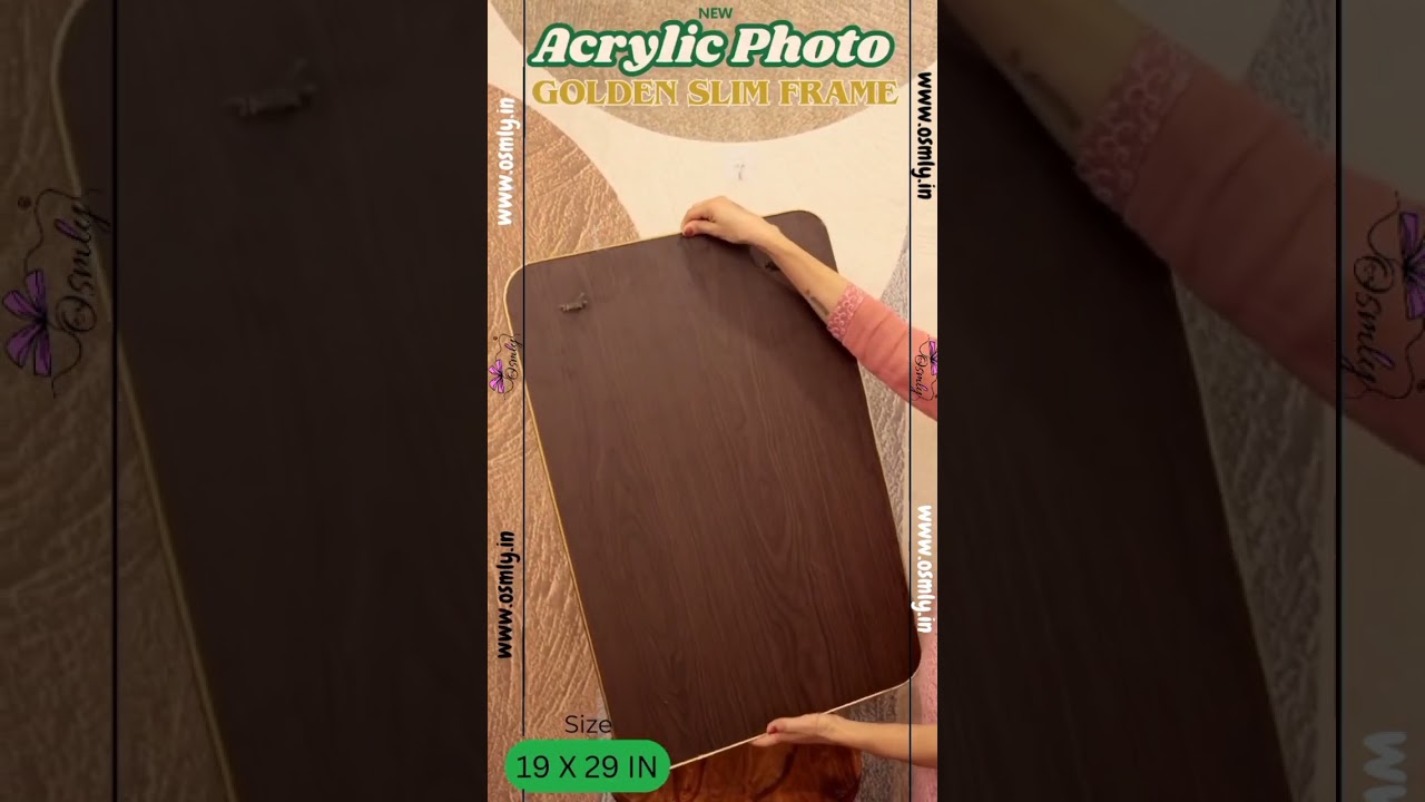 Transform Your Walls with Luxury: New Golden Border Acrylic Frames (Rectangular & Circular) #osmly