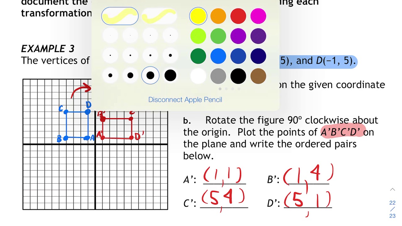 Math 8 - Geometric Transformations Notes Video 5 - Sequences of Transformations