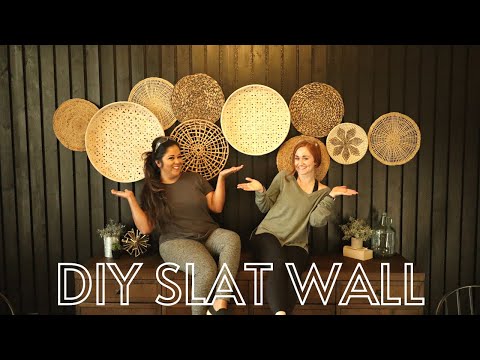DIY Wooden Slat Wall Install for a Stylish Dining Room Makeover!