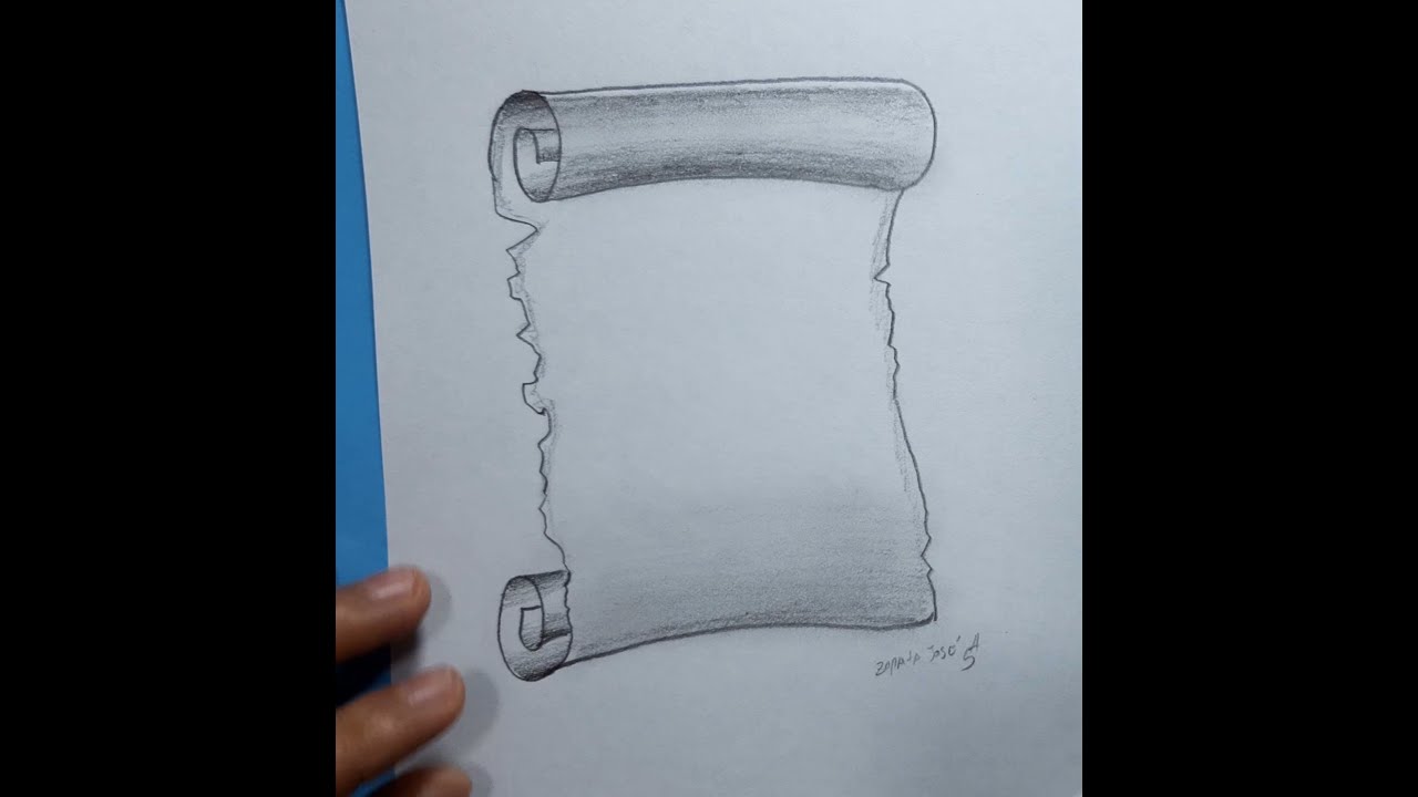 Cómo dibujar un pergamino | How to draw a scroll