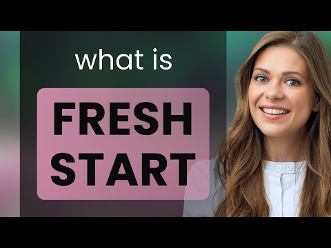Fresh Start: A New Beginning in English