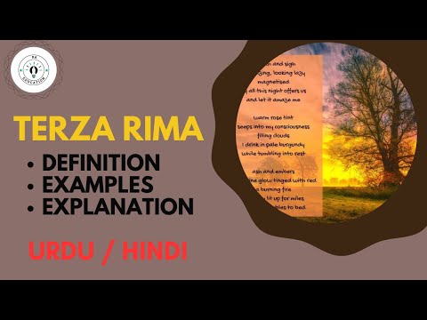 What is Terza Rima in Poetry? Urdu / Hindi