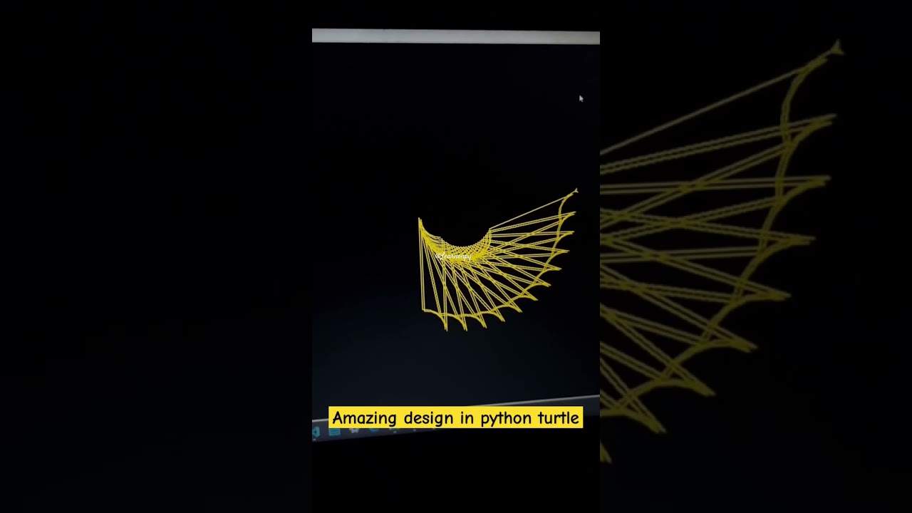 Python Turtle Graphics | Cool Shape Drawing | Python Turtle Video | Learnonpy | @Python_Shorts