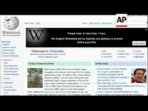 Wikipedia turns off its English language service in protest at web reforms