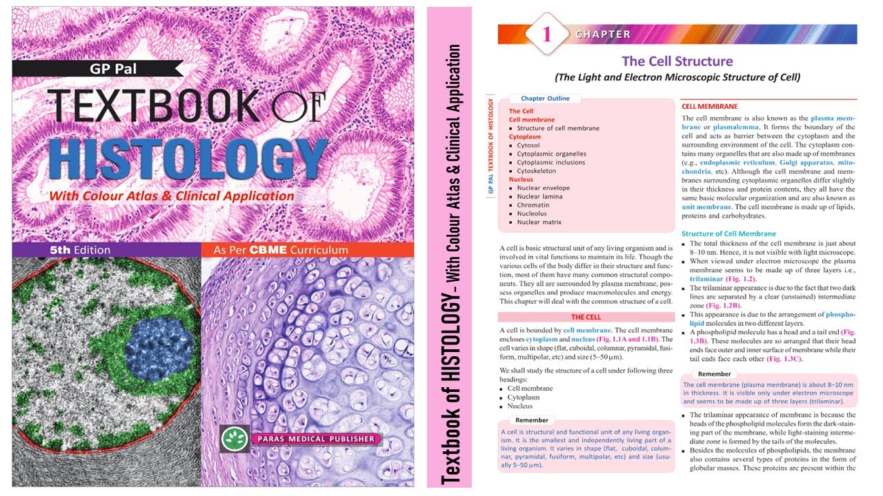 Textbook of Histology Book - GP Pal By  Paras Medical Publishers With Colour Atlas