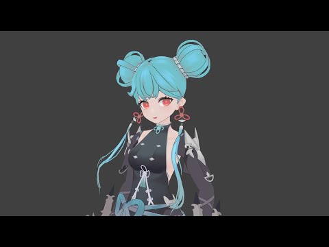 [Blender] Anime girl 3D model