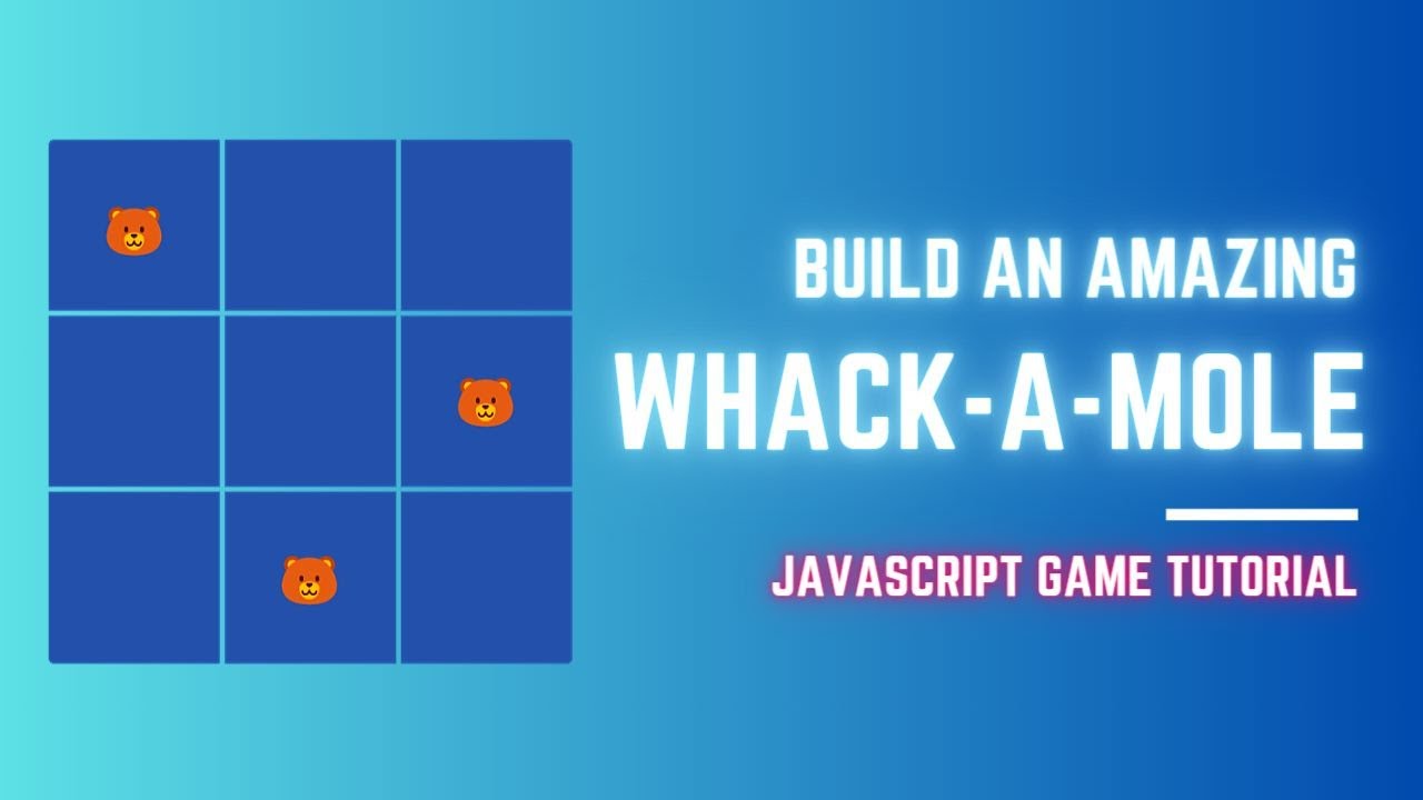 Build a Whack-A-Mole Game in JavaScript | Step-by-Step Tutorial with Difficulty Levels