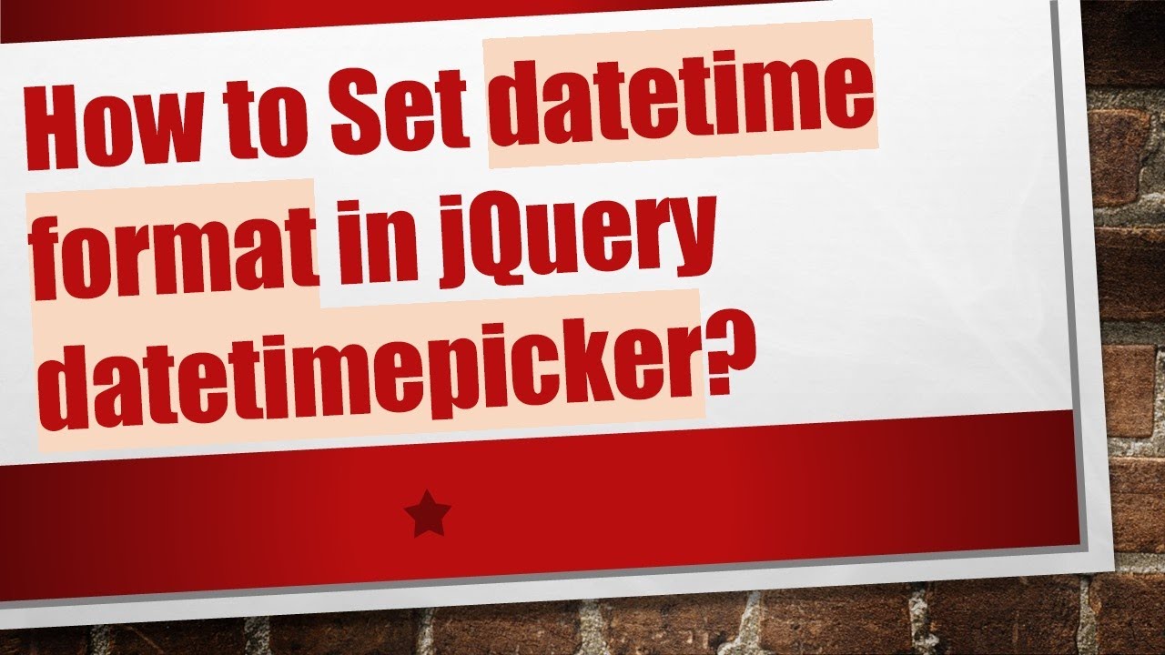 How to Set datetime format in jQuery datetimepicker?