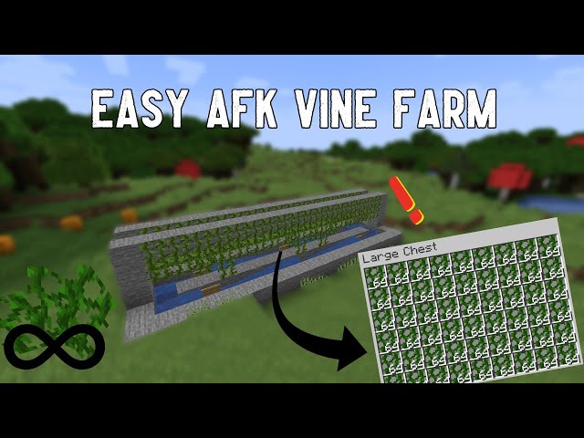 How to make an AFK vine farm in Minecraft
