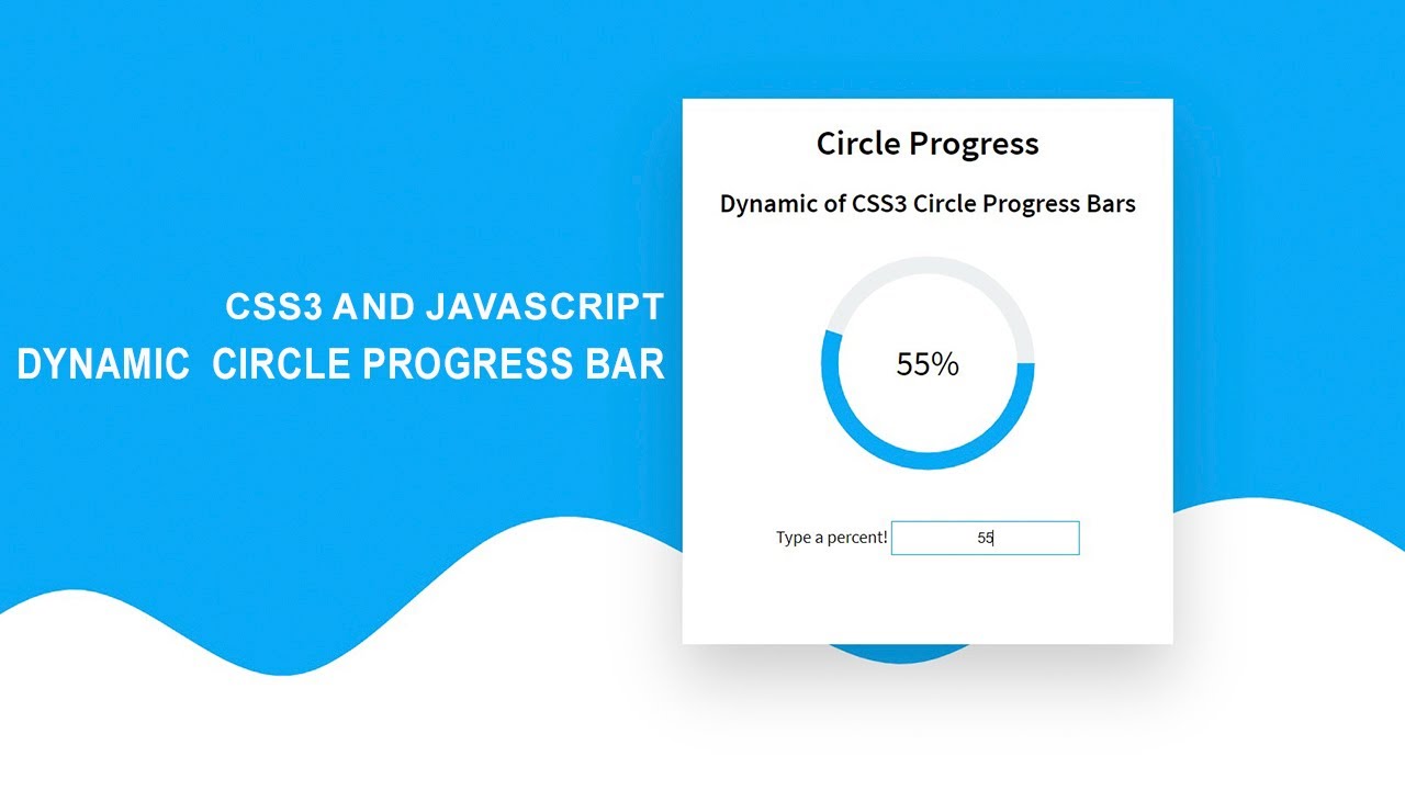 Dynamic Circle Progress Bars Using Html CSS3 SVG And Javascript |
