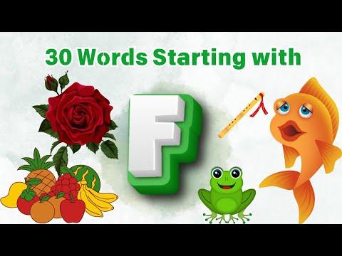 Letter F Words for Kids | F Words | Phonics Letter F | F Letter Words in English | Fun Kids Videos 👶