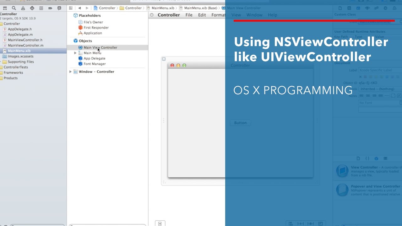 Cocoa Tutorial: Using NSViewController like UIViewController