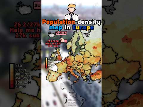 Population density map in Europe #mapping