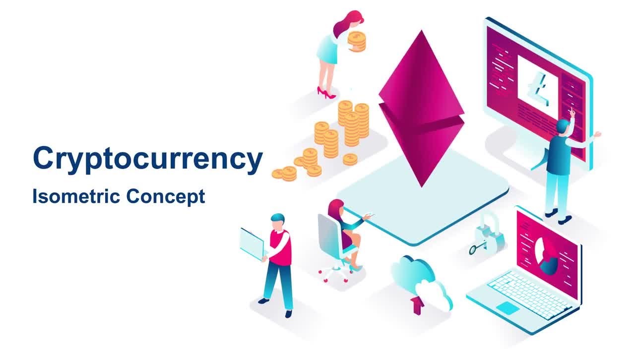Cryptocurrency - Isometric Concept After Effects Templates