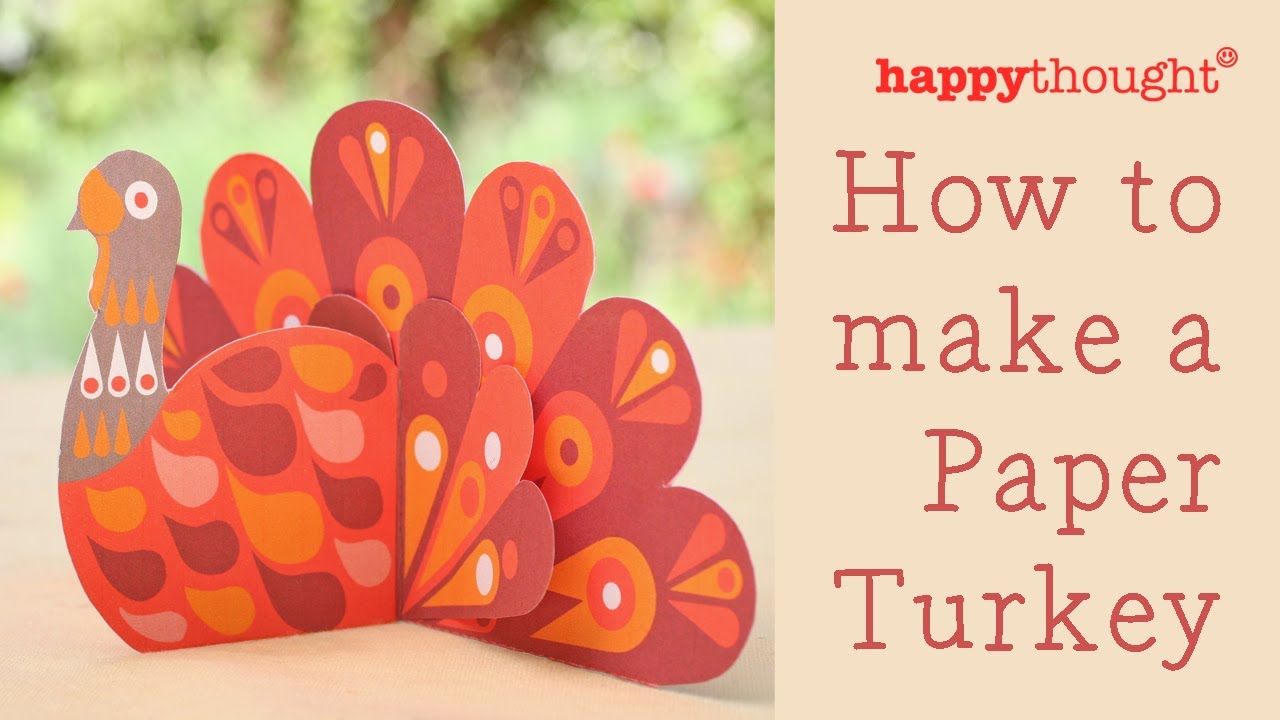How to make a Paper Turkey: Printable Christmas / Thanksgiving Craft template