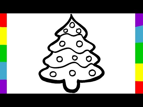 How to Draw Christmas tree| Drawing video| Drawing Christmas tree easily