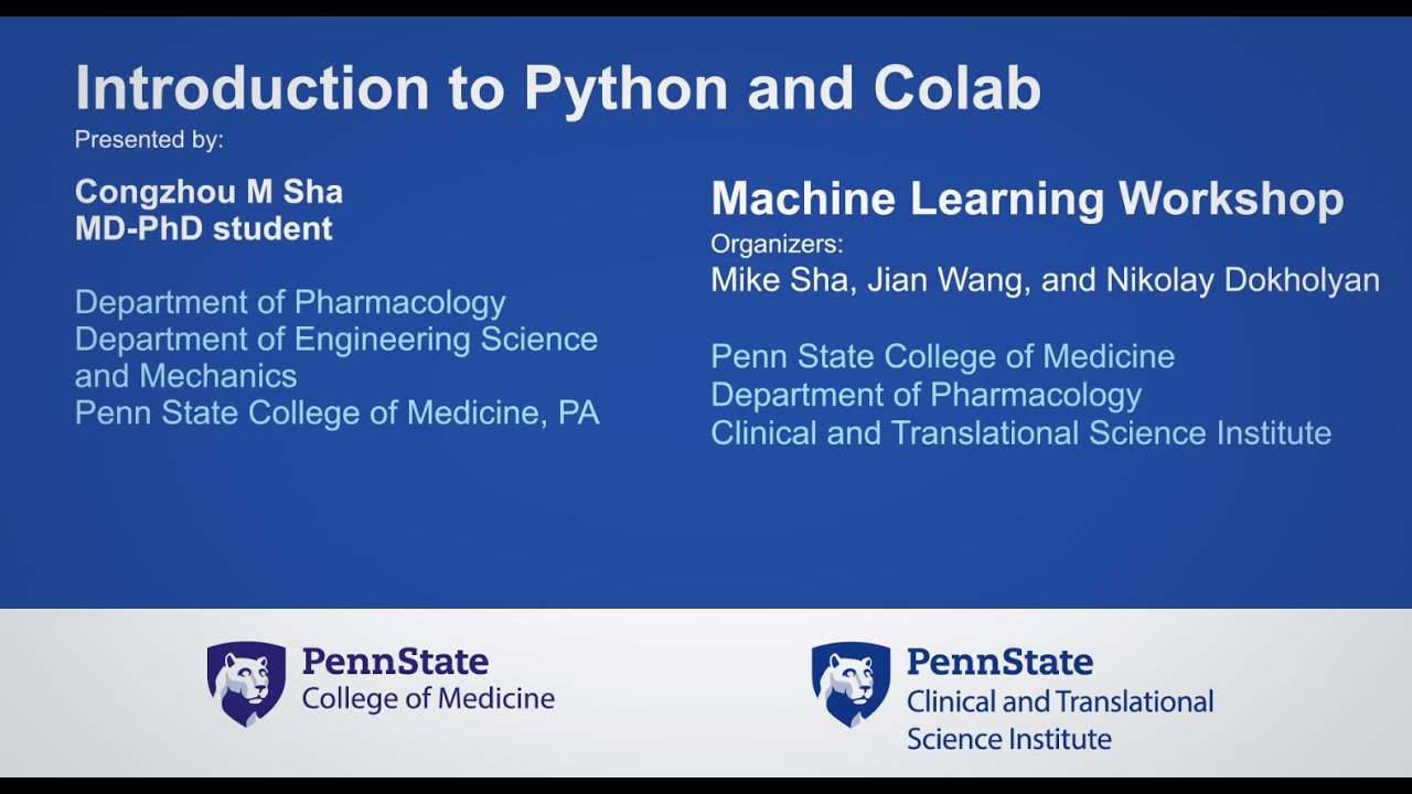 Intro to Python and Colab: Machine Learning Workshop