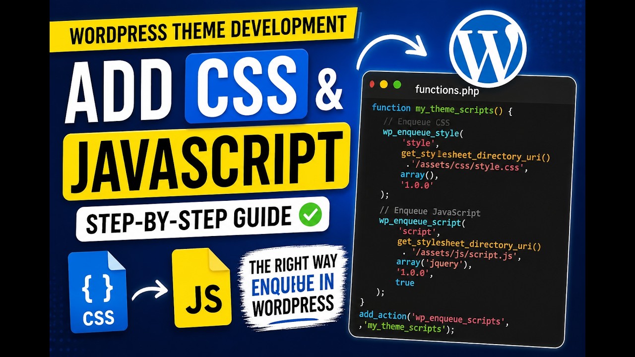 How to Add CSS & JavaScript in WordPress Theme (Step-by-Step)