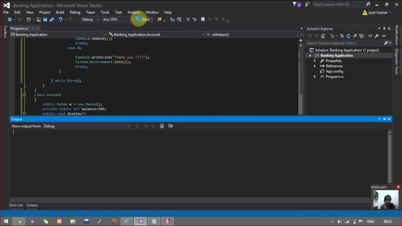 Threading and Synchronization - BankingApplication