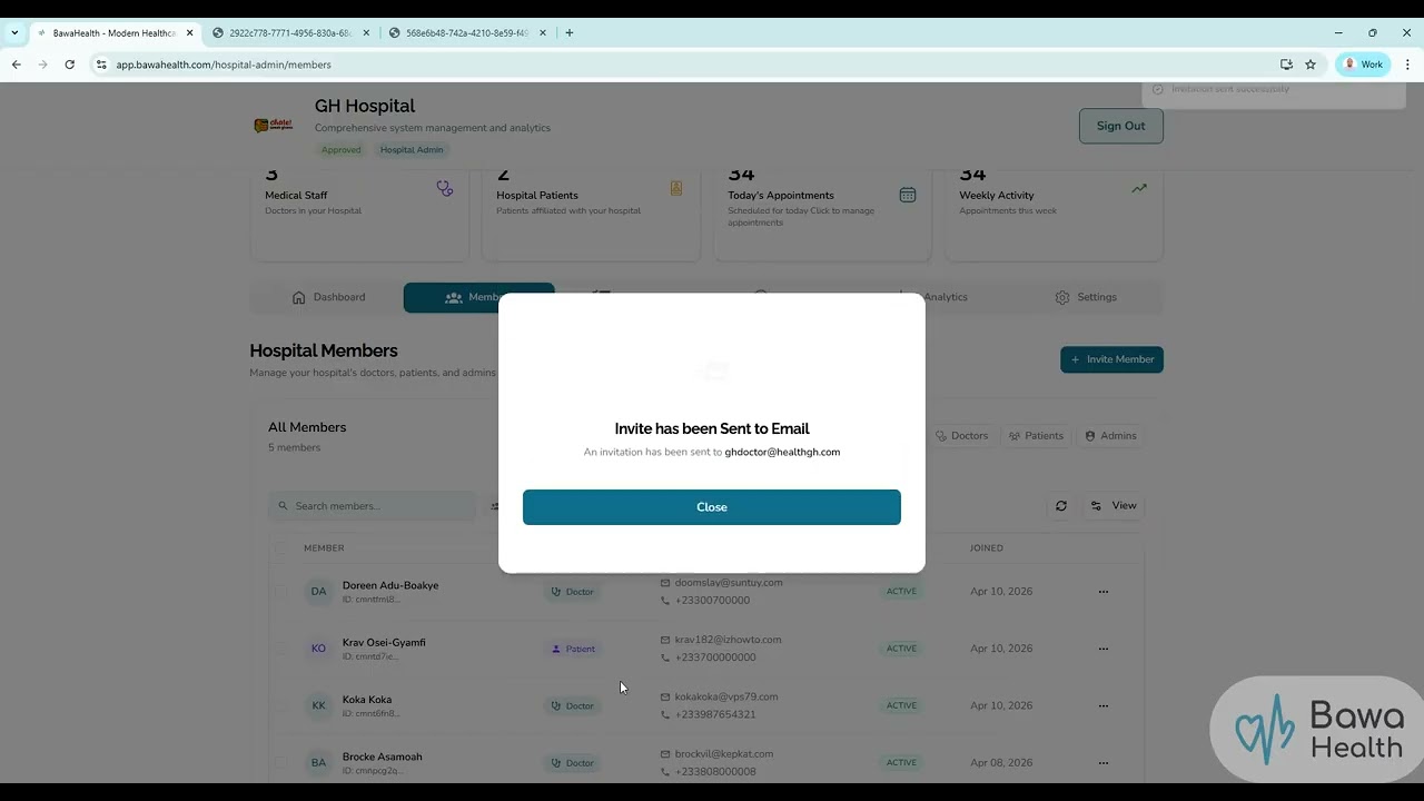 Inside BawaHealth: Hospital Dashboard Features and Capabilities