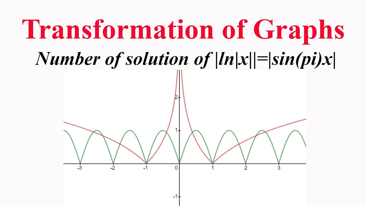 Number of solution of |ln|x||=|sin(pi)x|
