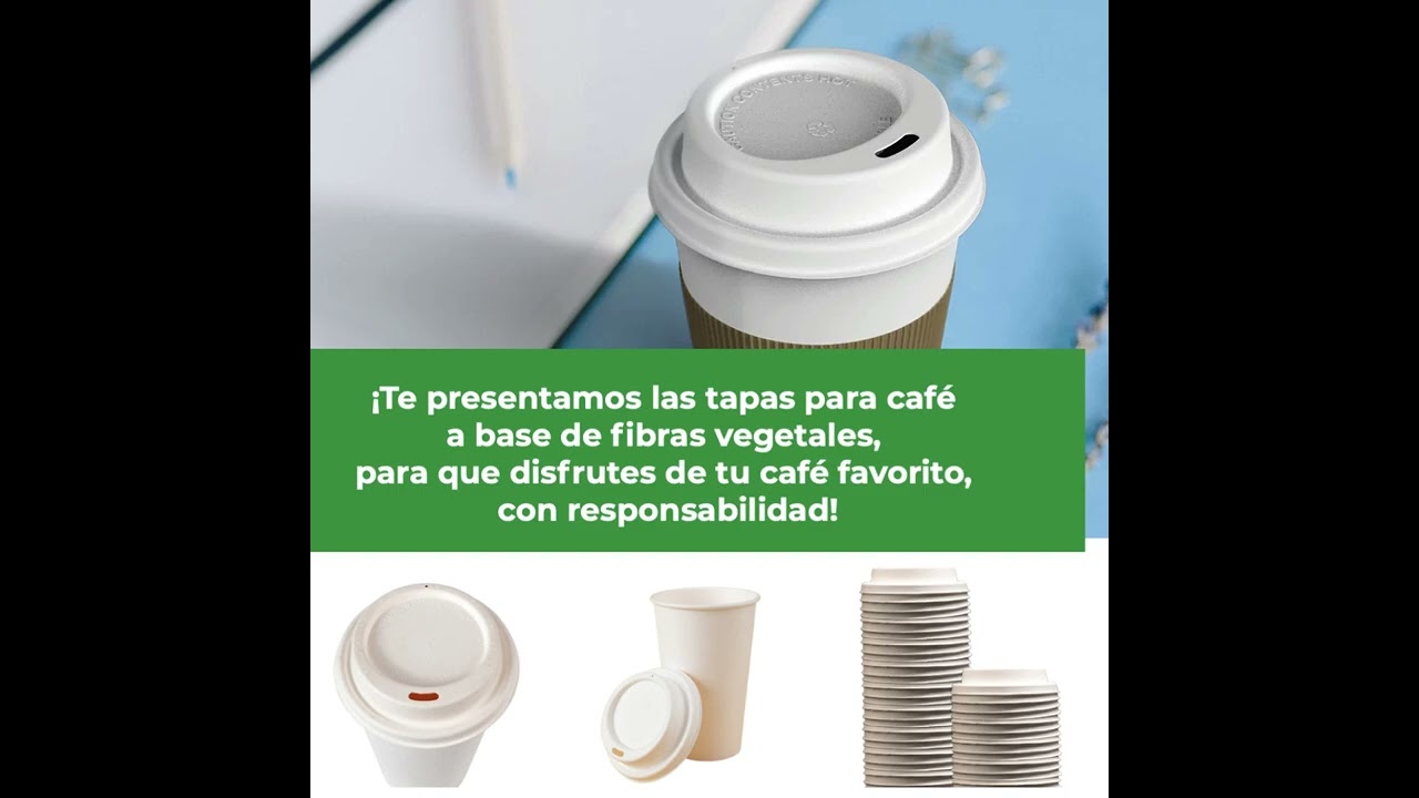 Tapas de café sostenibles a presión para vasos para llevar