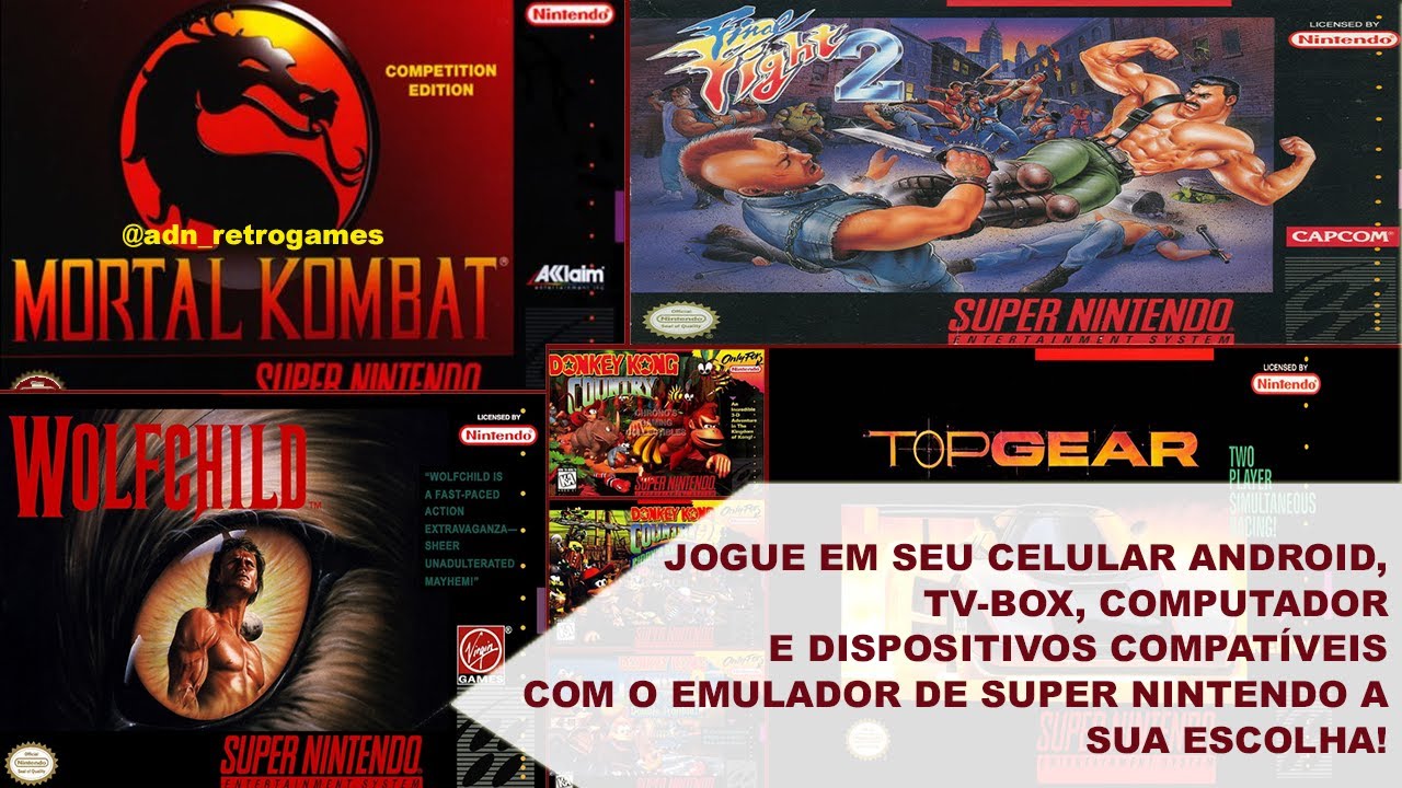 Pack SNES Roms +3460 +Emuladores para PC & Android