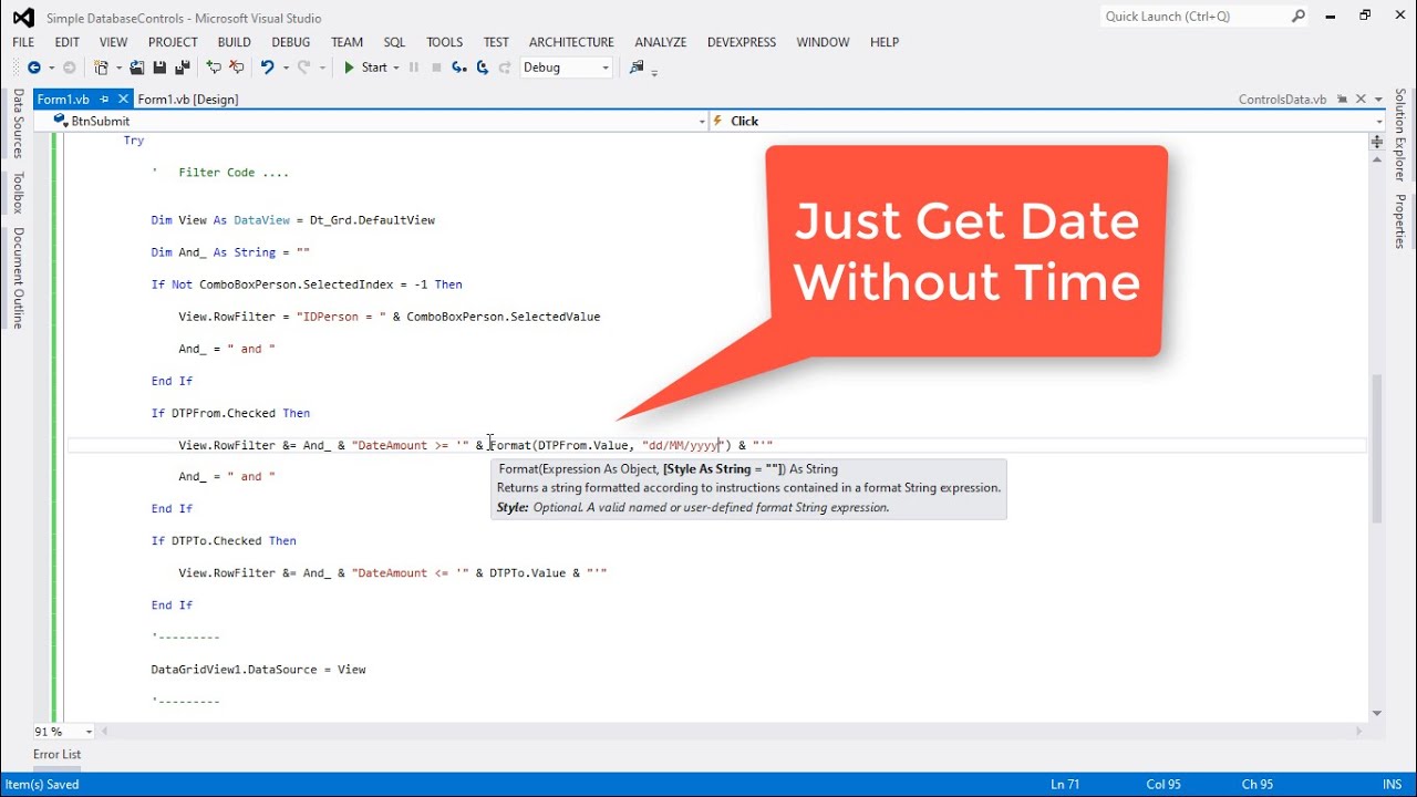 Filter Data Using Dataview IN VB.NET