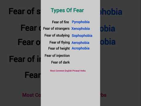 Types Of Fear. #english #advancedenglish