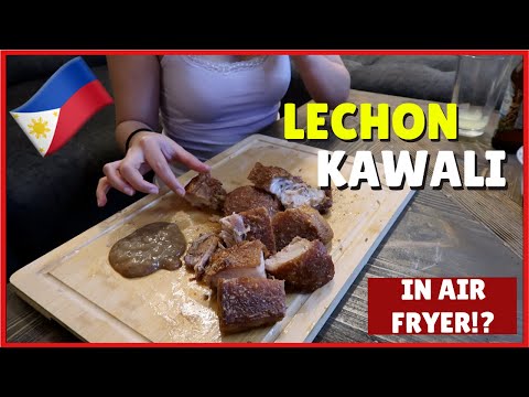 THE CRISPIEST LECHON KAWALI | HOW TO COOK IN AIR FRYER | AMERICAN'S FIRST TIME!