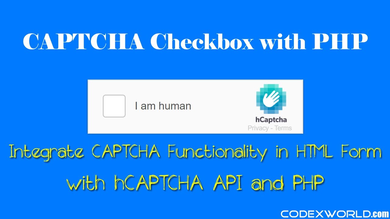 Integrate CAPTCHA Checkbox with hCaptcha using PHP