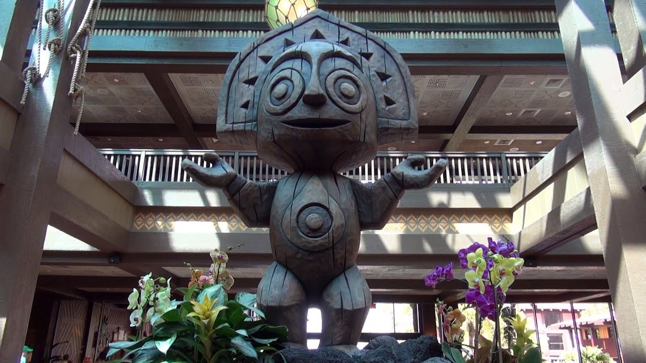 MyDisneyFix | NEW TIKI STATUE - Polynesian Village Resort Lobby ...