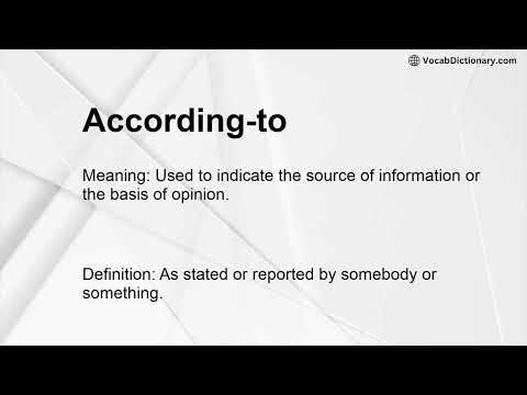 According-to Meaning