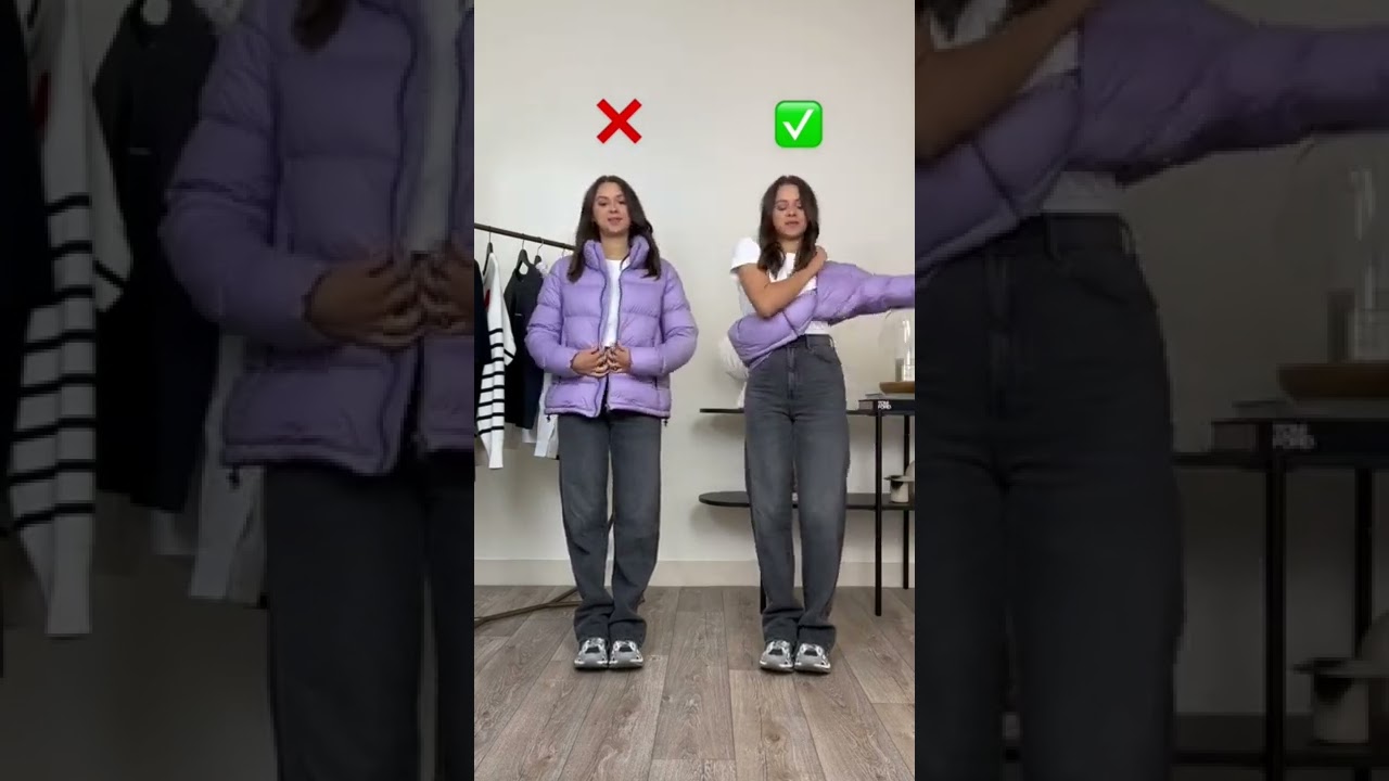 Easy Puffer Jacket Hack For Fall 😍🍂#outfitideas #outfit #fashion #fashiontrends