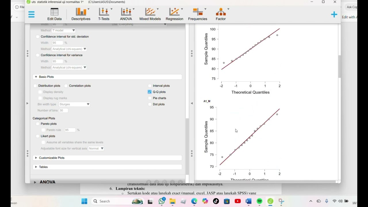 UTS Statistika Inferensial – [DEWA AYU DIAH PURNAMA TANTRI] – [2411011066]