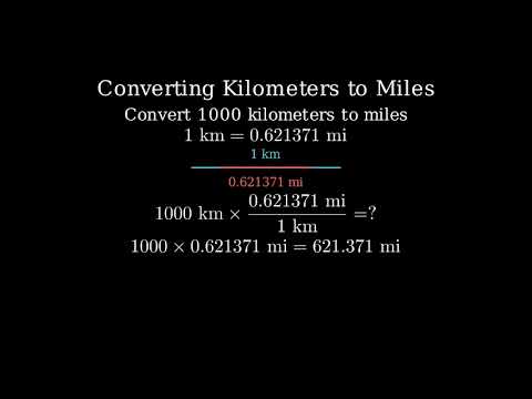 How to Convert 1,000 Kilometers to Miles (1,000 km to mi)
