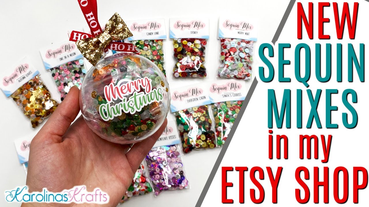 New ETSY SHOP RELEASE! NEW Sequin Mixes & Sequin Mix Restock! Christmas Sequin Mixes for Shakers +