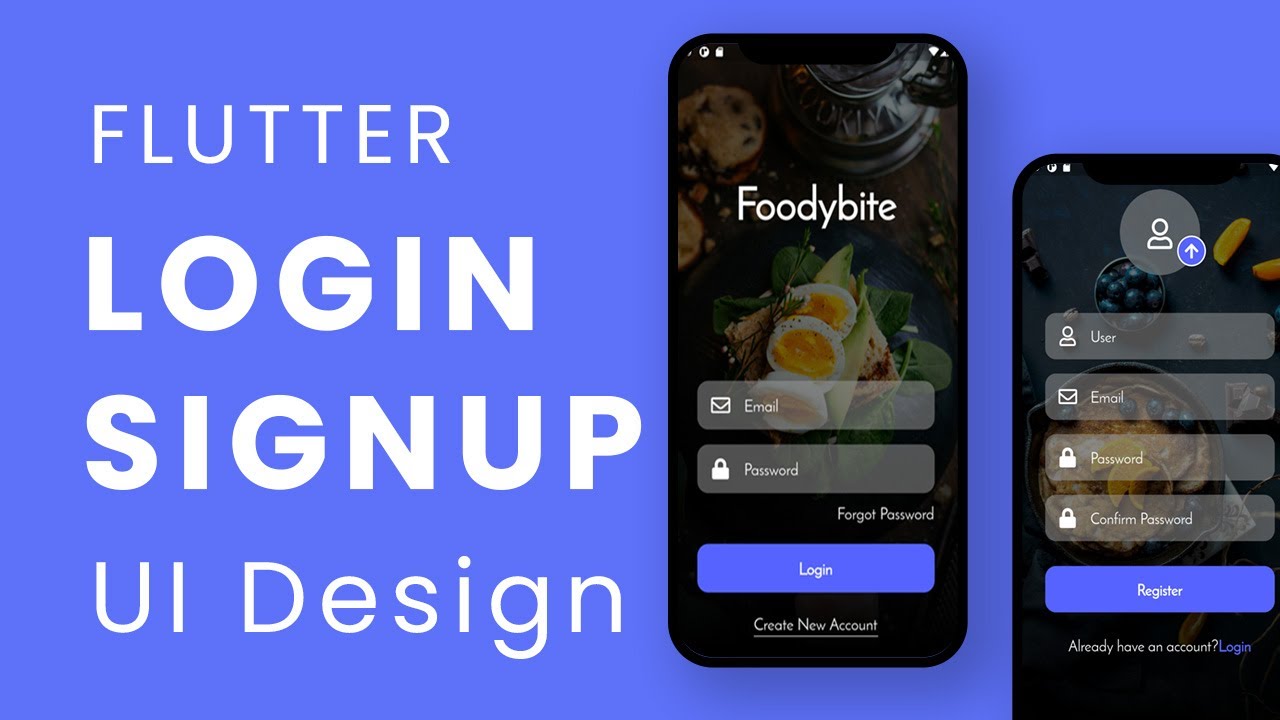 Flutter Login and registration UI Design | Tutorial | Speed Code