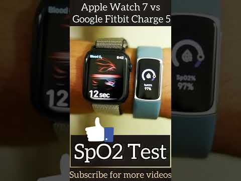 Apple Watch 7 vs Google Fitbit Charge 5 SPO2 Test #shorts #applewatch #fitbit