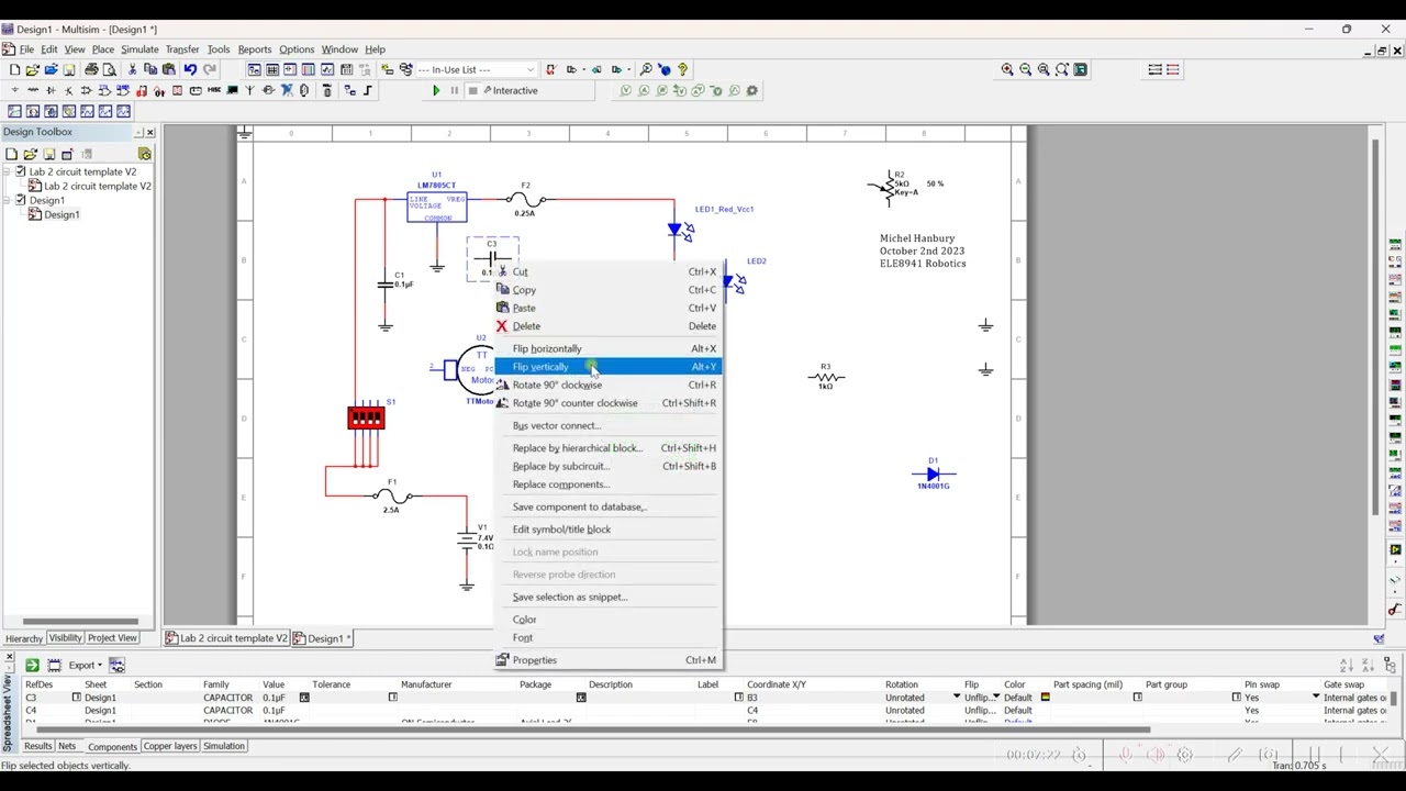Creating a Robotics Circuit Schematic with NI Multisim | Galaxy.ai