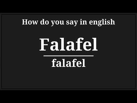 how do you say falafel in english