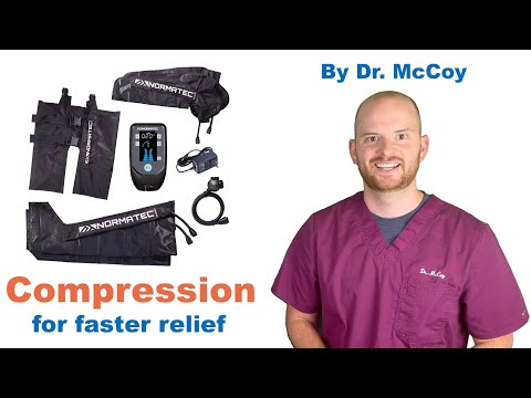 Our compression treatment for edema, post game pain, swelling and cramps for legs, feet, & shoulders