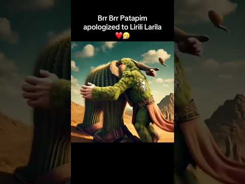 Brr Brr Patapim apologizes to Lirili Larila🥺 #brainrot #tralalerotralala #wholesome #shorts #italy