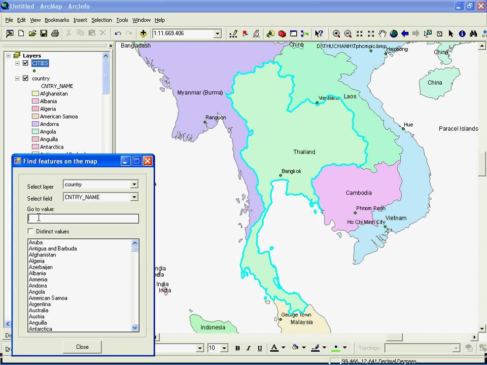 Quick query features in ArcMap