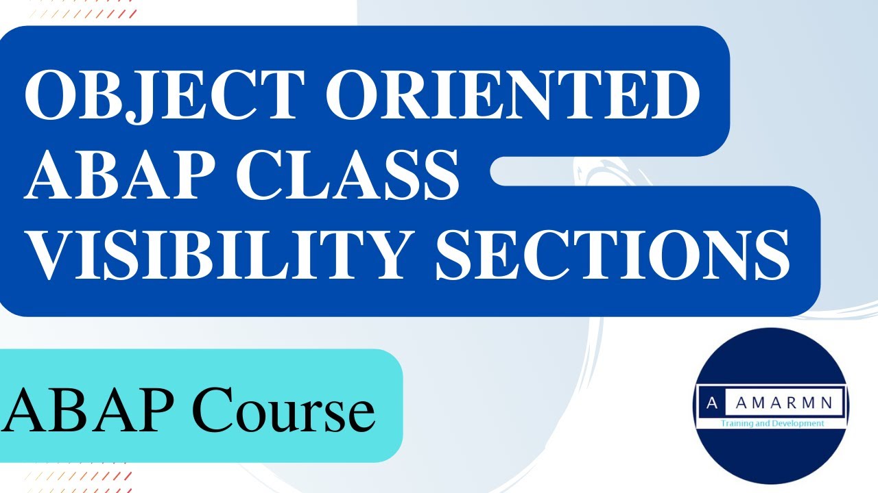 Object Oriented ABAP Class visibility sections