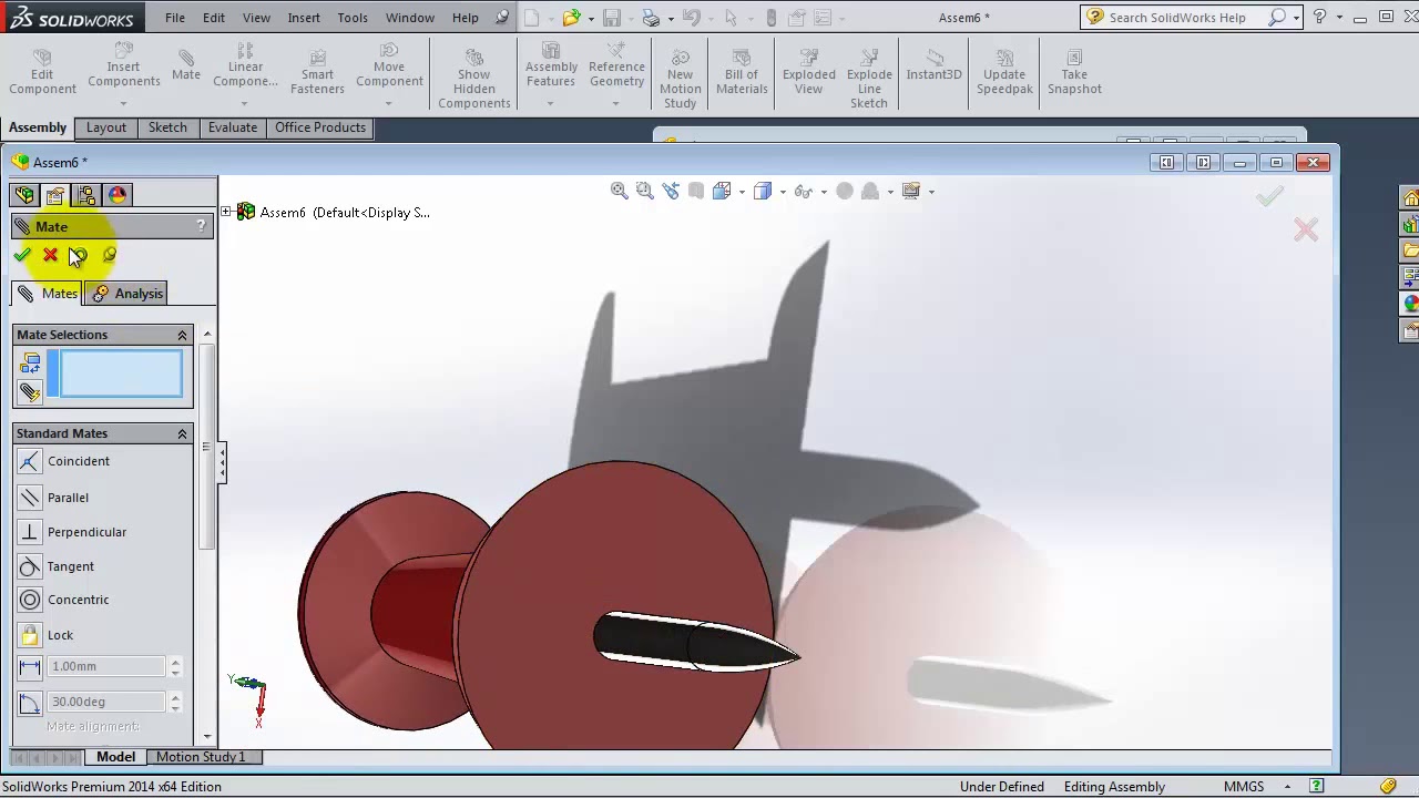 119 SolidWorks Assembly Tutorial  Concentric mate HD