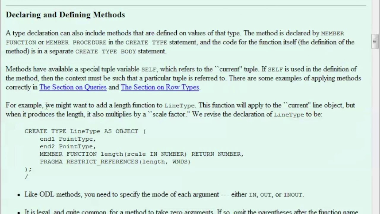 Object-Relational Features of Oracle